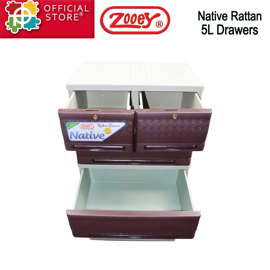 Zooey Native Rattan Drawers 5 Layer Stock No. 2002-5L | Shopee Philippines