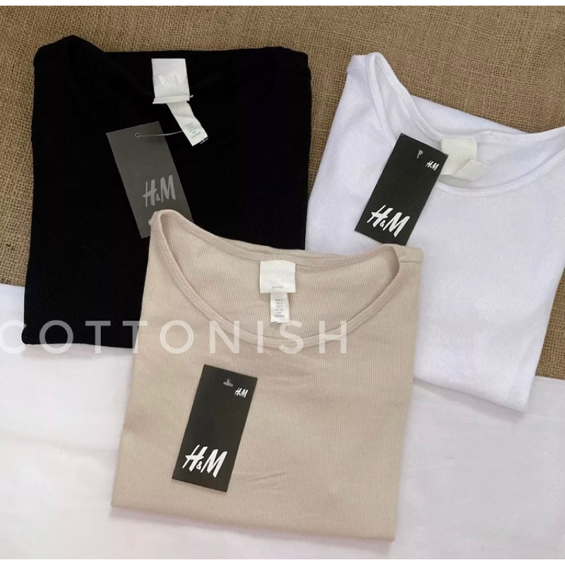 H&M Divided Plain Basic Tee for Womens | Shopee Philippines
