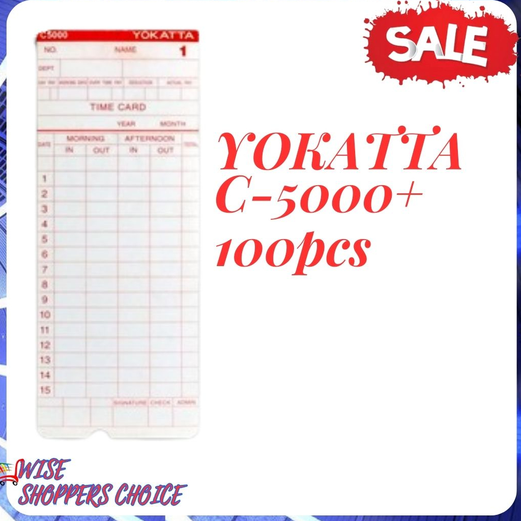 Bundy clock Yokatta Time card C-5000+ c5000+ for DX-5 Bundy Clock time ...