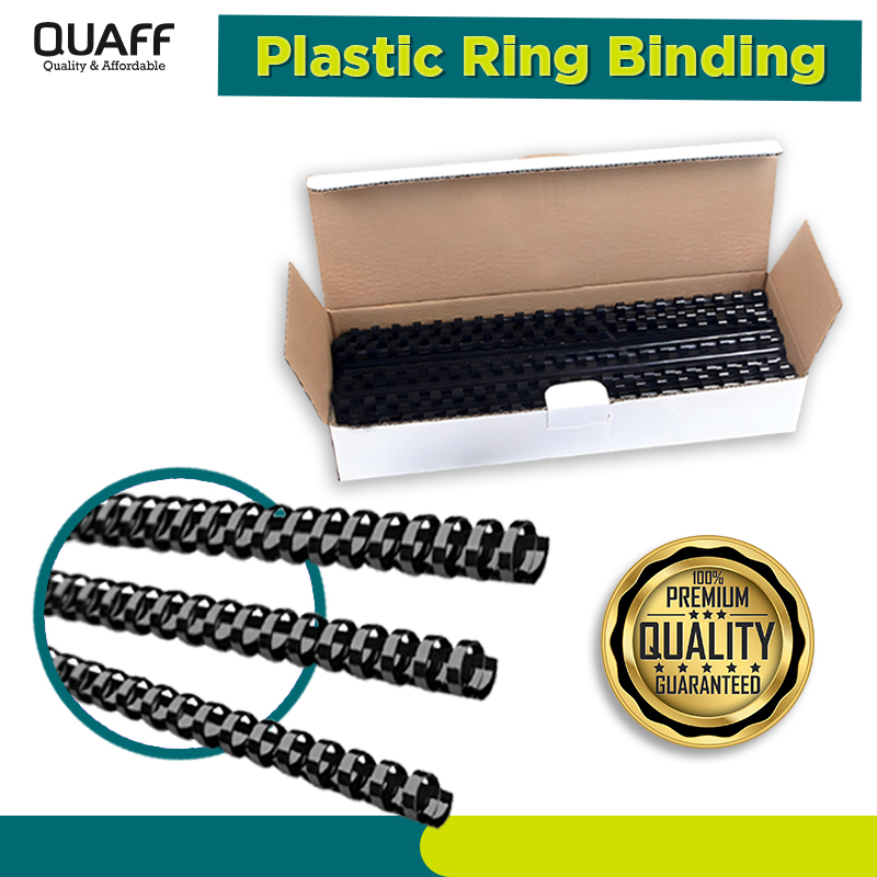 Plasting Ring Binding Black A4 Size (100 pcs per pack) | Shopee Philippines