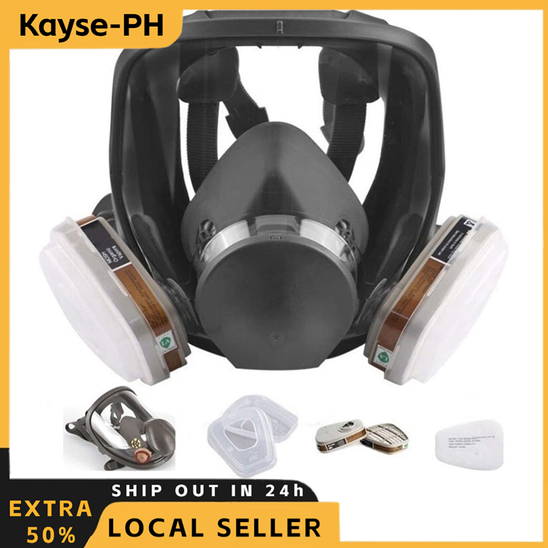 [Ready Stock] 7 in 1 Full Face Chemical Spray Painting Respirator ...
