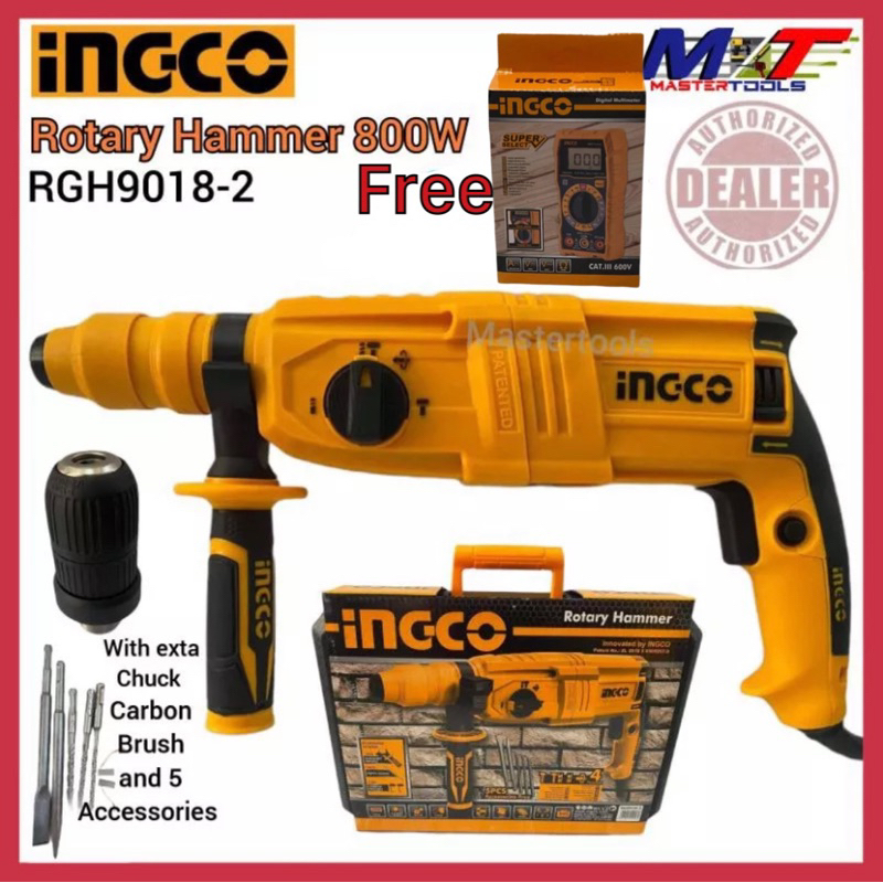 Ingco Rotary Hammer 800W RGH9028-2 previously RGH9018-2 (FREE tester ...