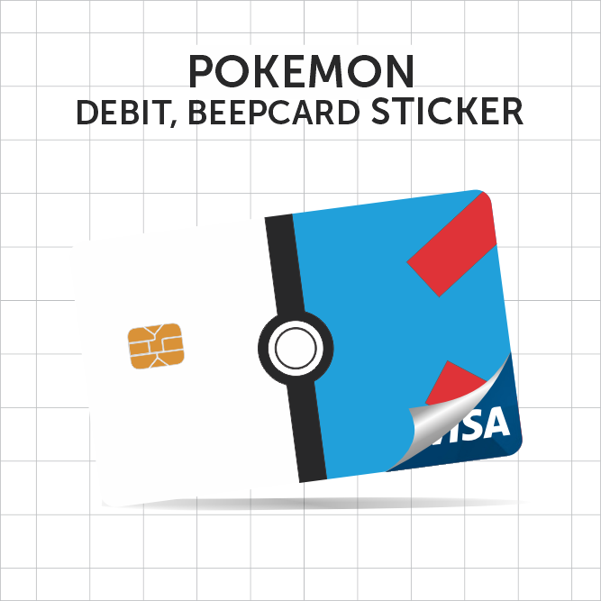 Pokemon inspired ATM BEEP DEBIT BANK Card Skins Stickers | Pokeball ...