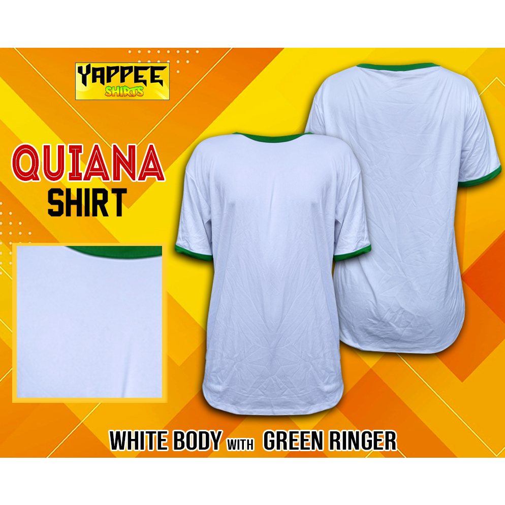 Yappee Quiana white body with green ringer | Shopee Philippines