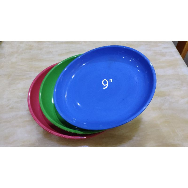 12PCS/1 DOZEN 9" Plastic PAPER PLATE Food Plates Reusable Plates ...