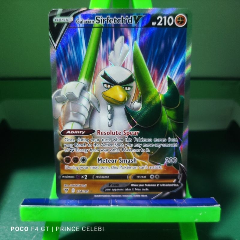 Pokemon TCG - Galarian Sirfetch'd V Full Art | Shopee Philippines