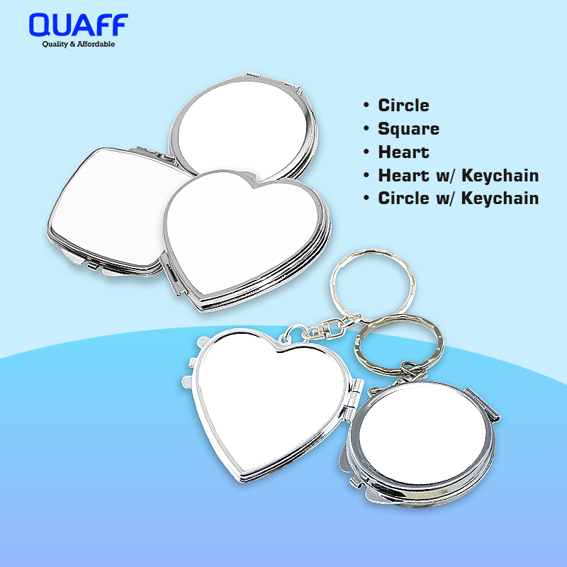 Sublimation Blank Mini Pocket Compact Mirror || Circle, Square, Heart ...