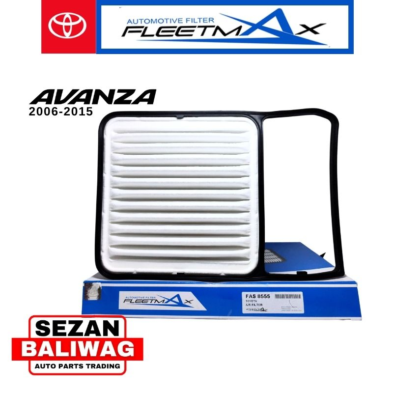 FLEETMAX AIR FILTER TOYOTA AVANZA 2006-2015 FAS 8555 | Shopee Philippines