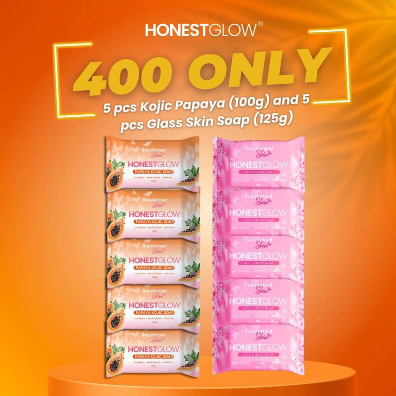 5 Pcs Glass Soap 125g And 5 Pcs Kojic Soap 100g Bundle X Shopee