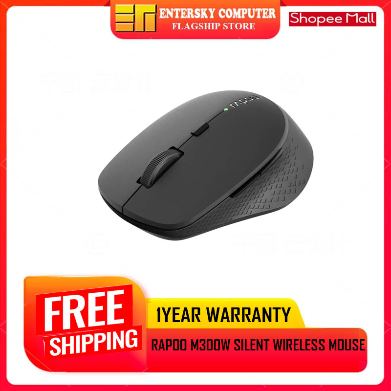 Rapoo Wireless Mouse, M300W Multi-Device Wireless Mouse | Shopee ...