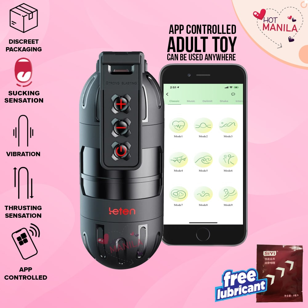 Leten Grenade App Remote Control Vibrating Male Masturbators Realistic