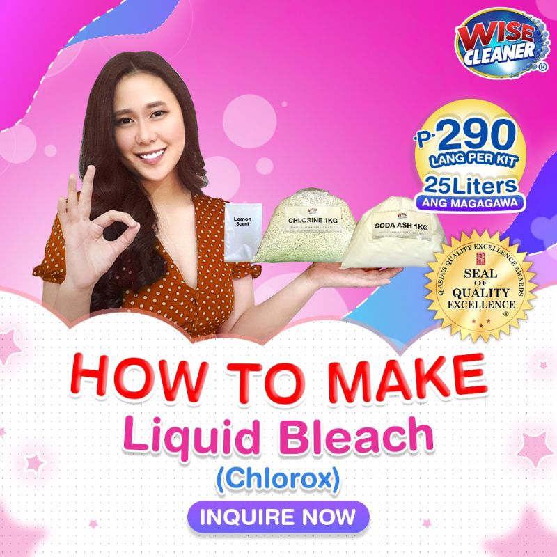 wise cleaner Liquid Bleach kit 25 liters yields | Shopee Philippines