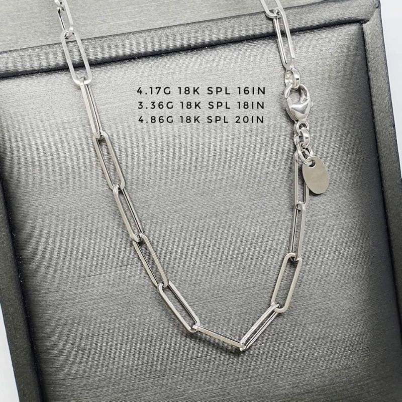 WHITEGOLD PKLIP CHAIN 18K JAPAN GOLD PAWNABLE | Shopee Philippines