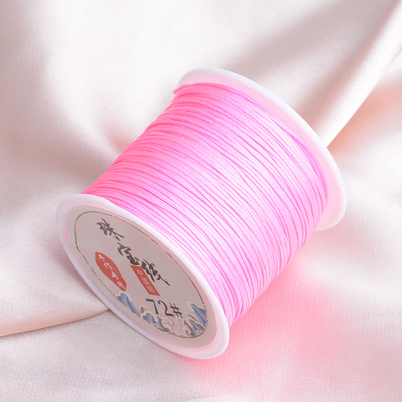 50m 0.8mm Wax line beaded rope nylon rope cotton thread DIY braided ...
