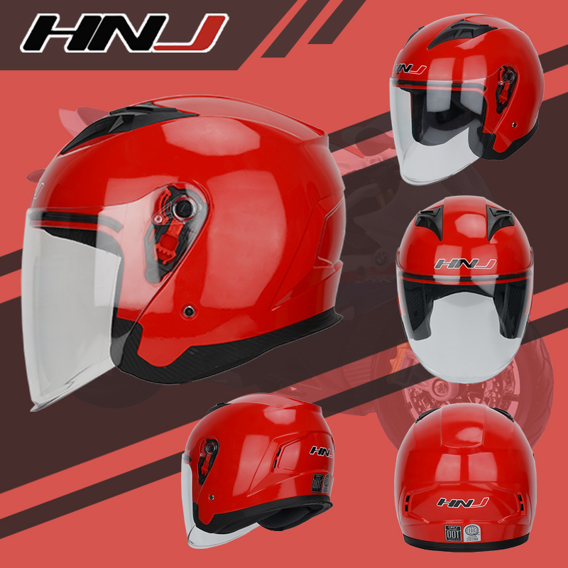 HNJ A4-008 Motorcycle half face helmet for men single visor helmet for ...