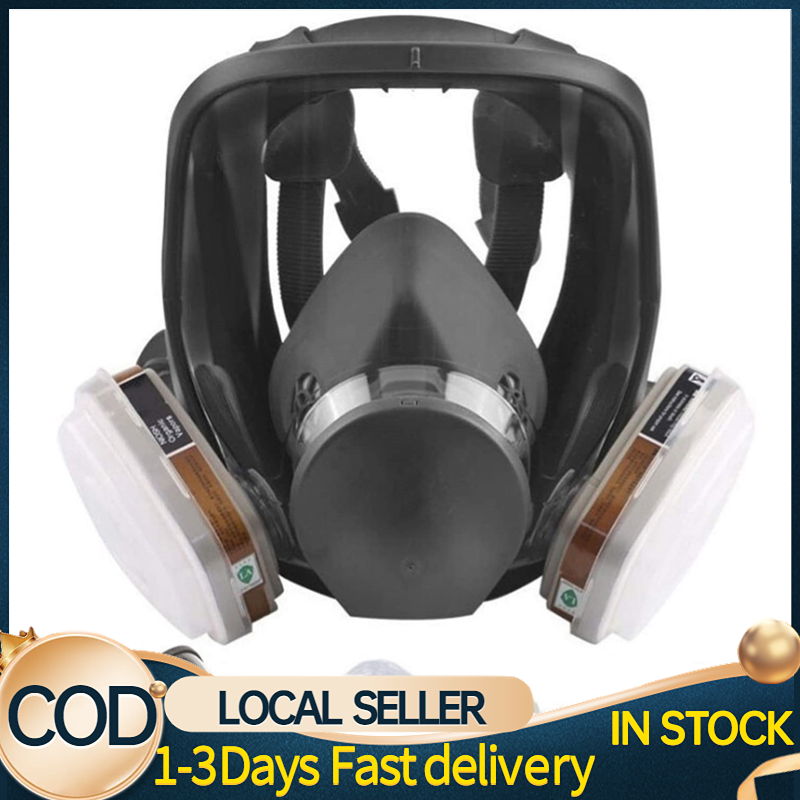 [Ready Stock] 7 in 1 Full Face Chemical Spray Painting Respirator ...