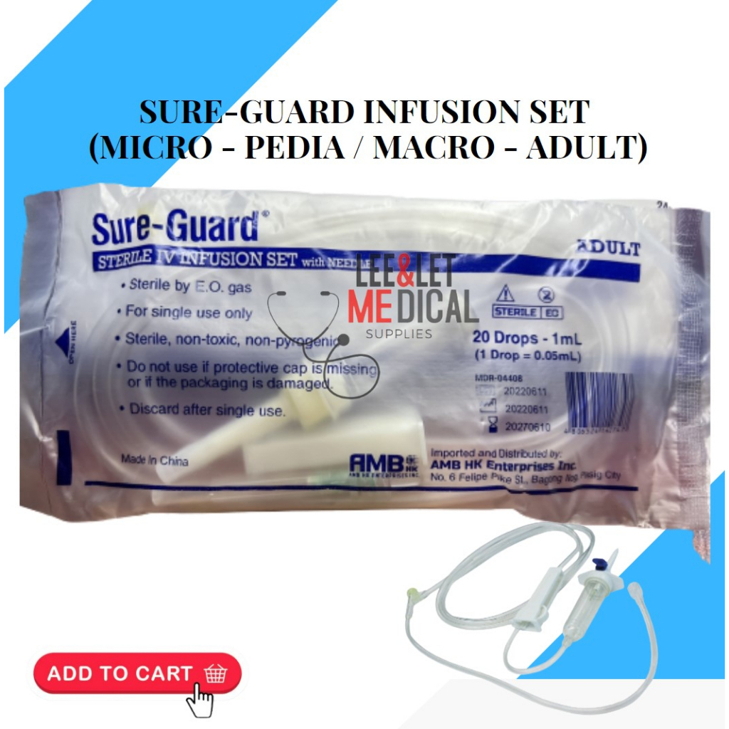 (L&L-J) Sure-Guard Infusion Set (Micro - Pedia / Macro - Adult ...