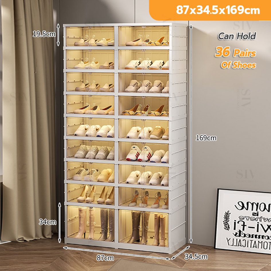 【Free Installation】SIV Foldable Shoe Organizer Shoe Cabinet Folding ...