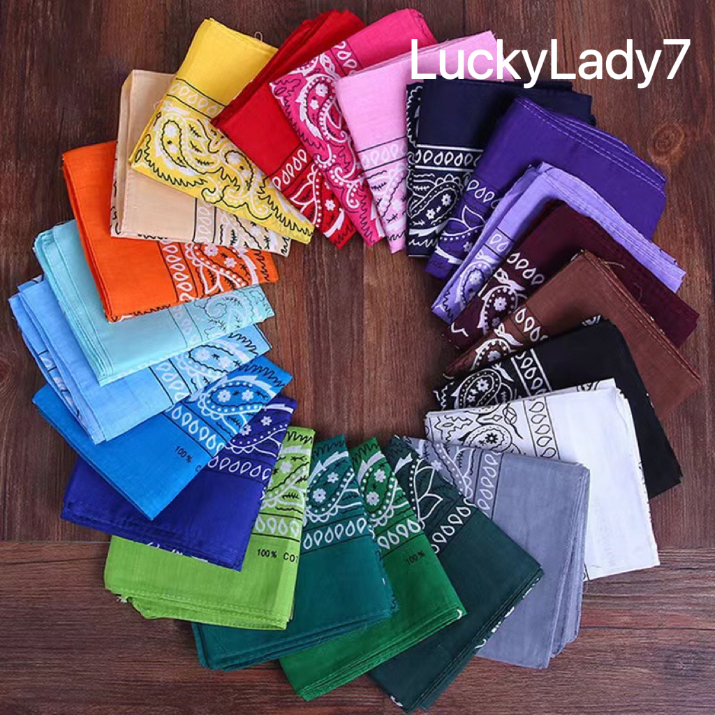 6Pcs or 12 Pcs Scarf Handkerchief cashew flower hip-hop panyo | Shopee ...
