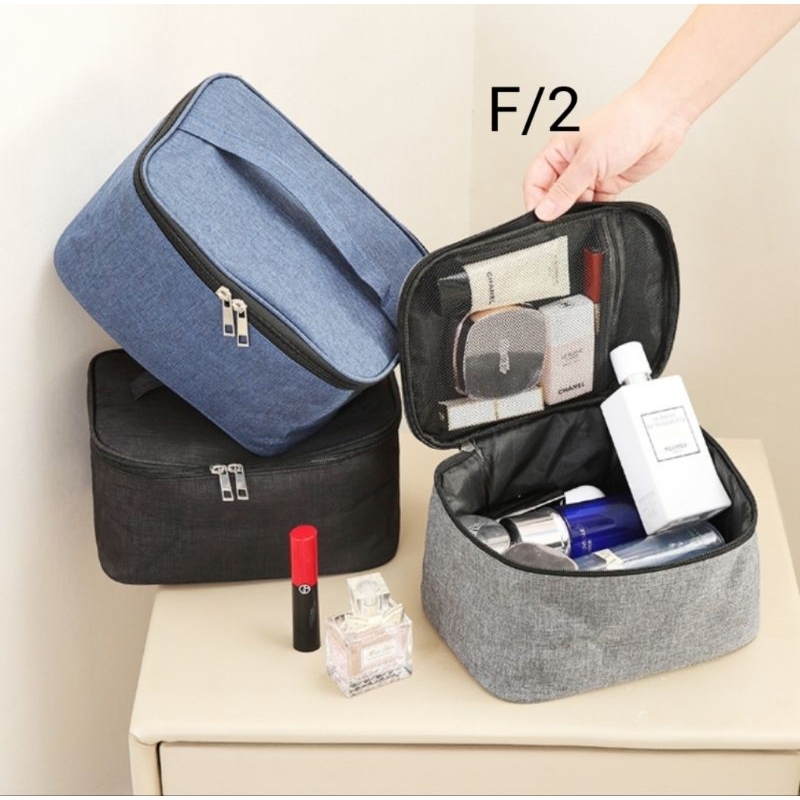 Travel large capacity makeup bag zipper man women waterproof cosmetic ...