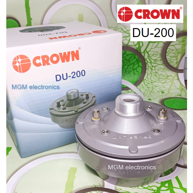 Original Crown DU-200 Driver Unit 200 watts 16 ohms for PA | Shopee ...