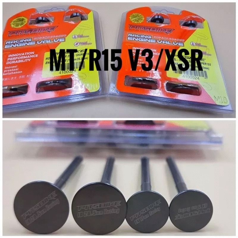 PITSBIKE ENGINE VALVE SET MT15 R15 V3 XSR155 17/20.5 17/20.5mm (Lighten ...