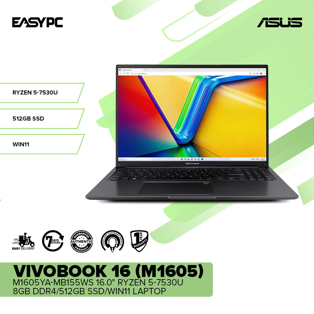 EasyPc| Asus Vivobook 16 (M1605) M1605YA-MB155WS 16.0" Gaming Laptop ...