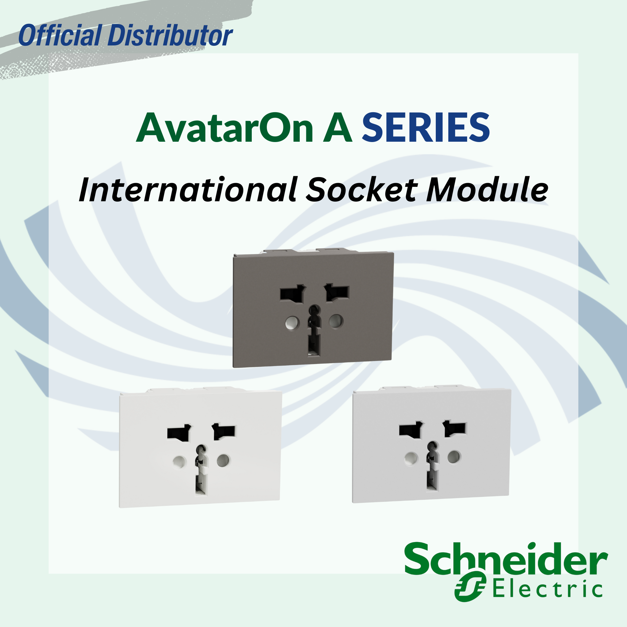 Schneider AvatarOn A 2"x4" 16A 250V International Socket Outlet (MODULE ...