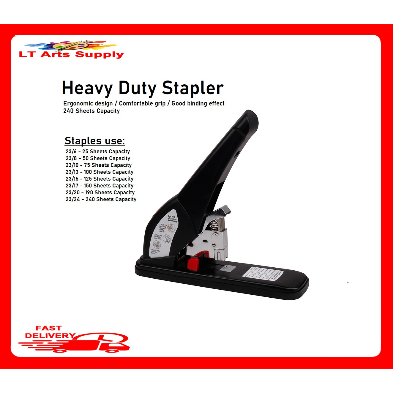 Heavy Duty Stapler Good Binding effect up to 240 Sheets Capacity ...