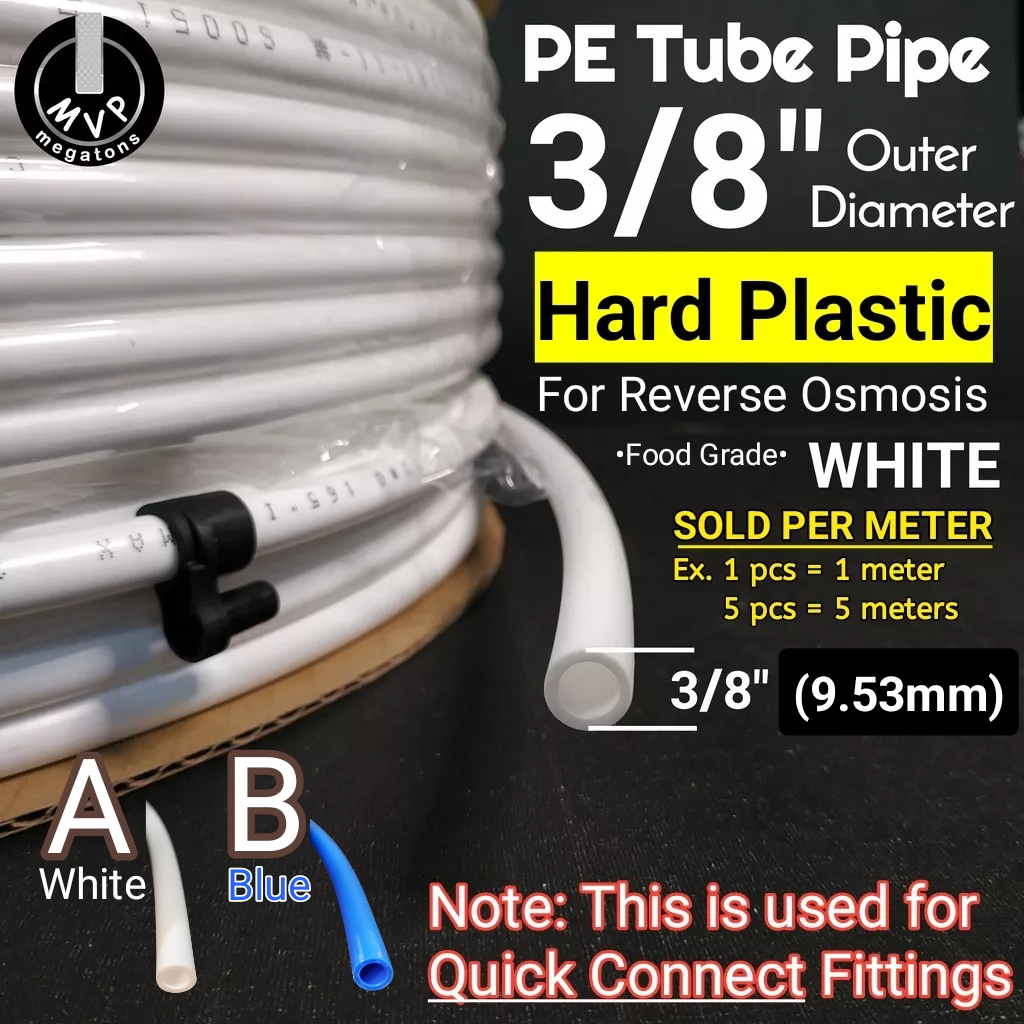 PE Pipe Tube 3/8 inch Outer Diameter 9.53mm 1 METER for Reverse Osmosis ...