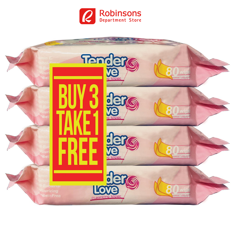 Tender Love Cleansing Wipes Sweet Delight 80s Buy 3 Take 1 Free Bundle ...