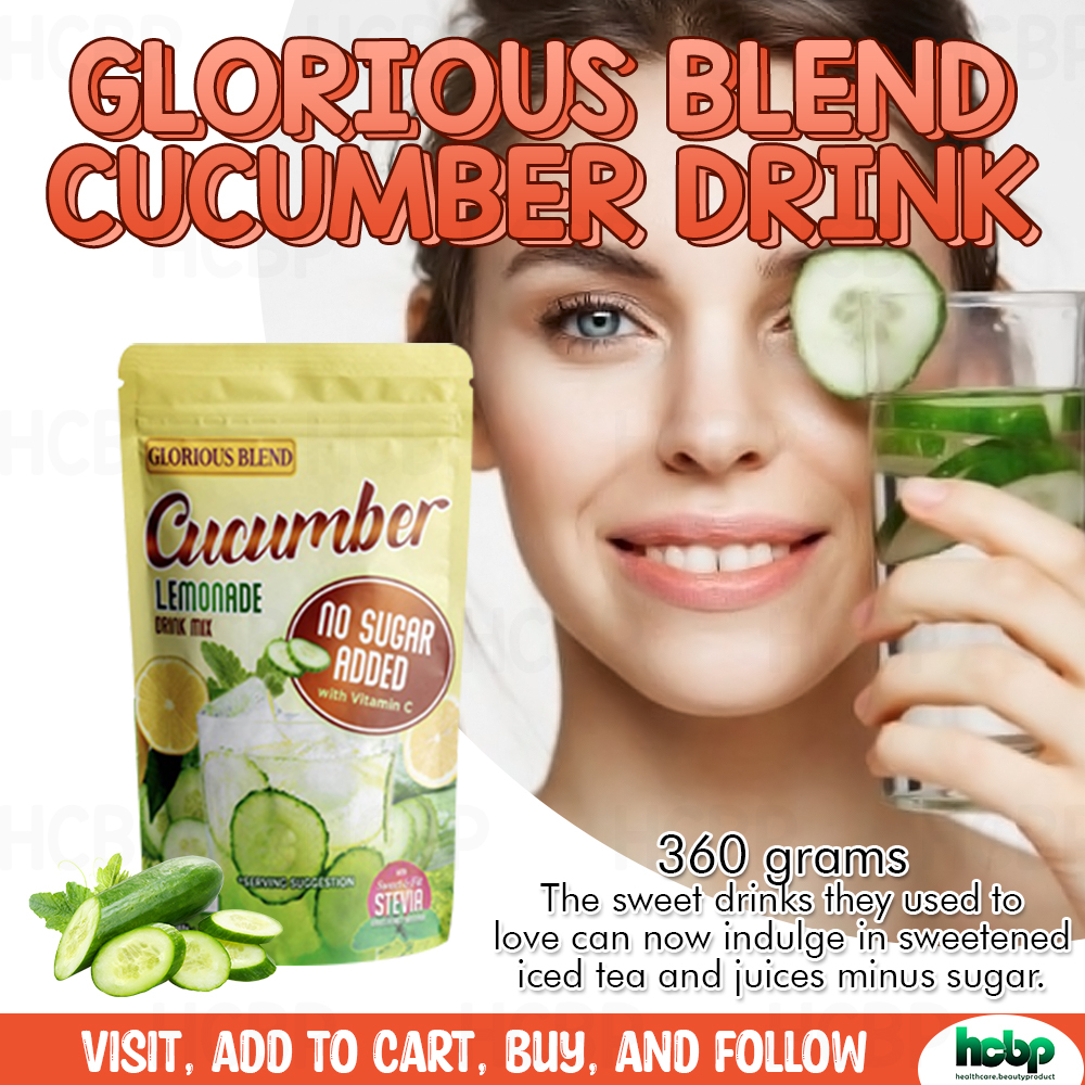 Glorious Blend Cucumber Lemonade 360g with Stevia, Non Acidic, No Sugar ...