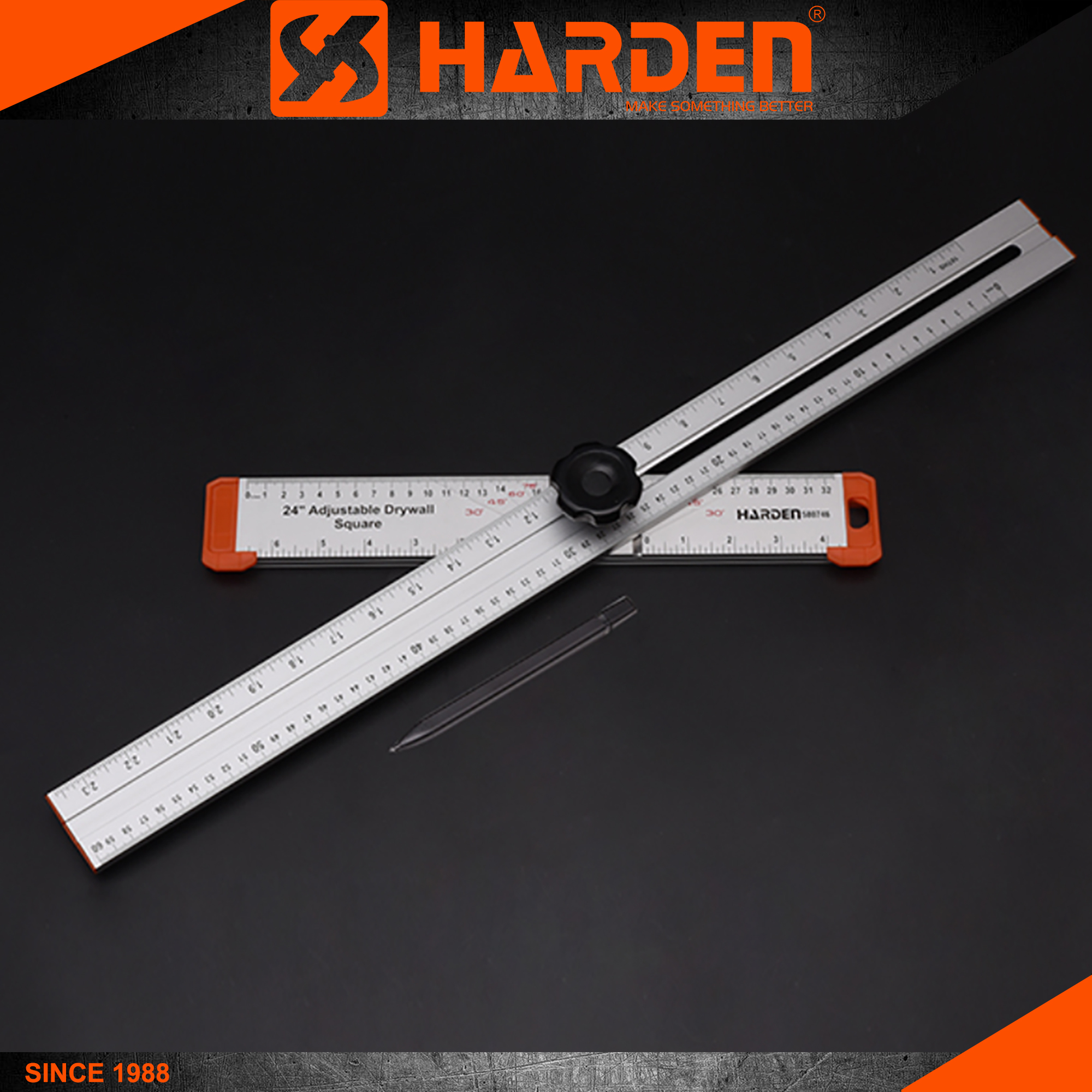 Harden 580746 24" Adjustable T-shaped Square Ruler Size: 600mm(24 ...