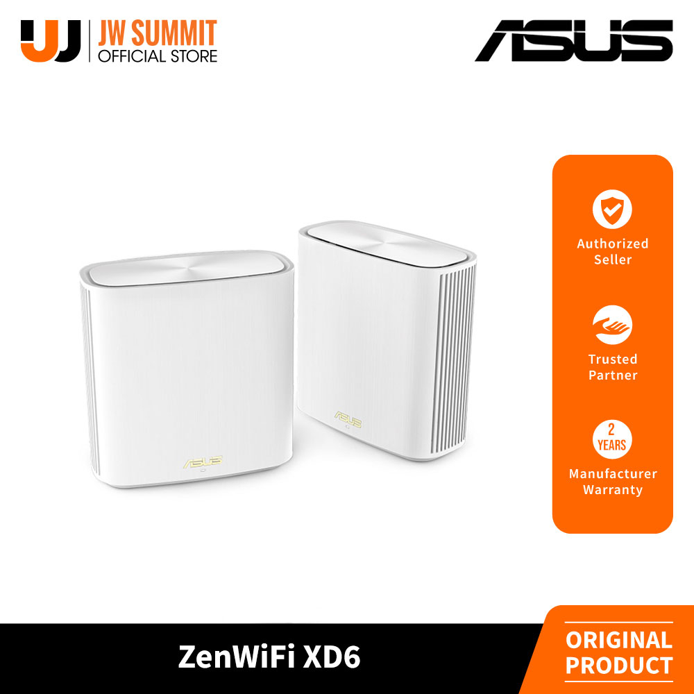 Asus ZenWiFi XD6 AX5400 Whole-Home Mesh Wi-Fi System Router (2 Pack ...