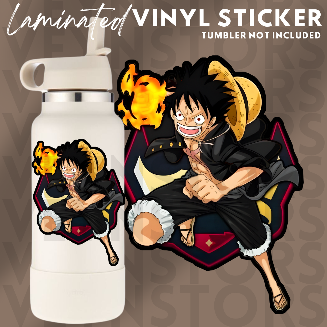 ONE PIECE MONKEY DE LUFFY LAMINATED VINYL STICKER | Shopee Philippines