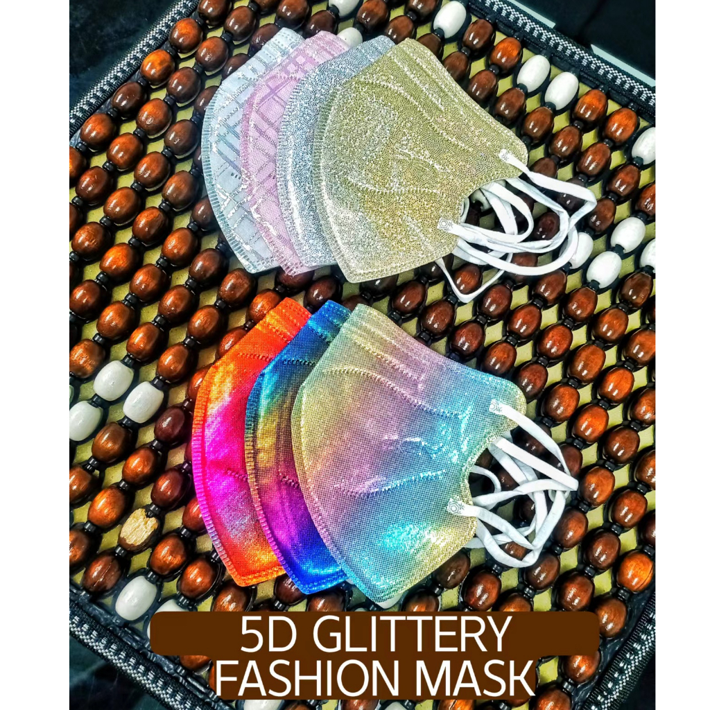 NEW FASHION 10PCS/Pack Glitters 5D/KN95 Face Mask Mouth 5D 5-Layers ...