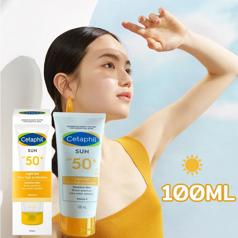 Cetaphil Sunblock SPF 50+ Light Gel (Face & Body) 100ml sunscreen protection | Shopee Philippines