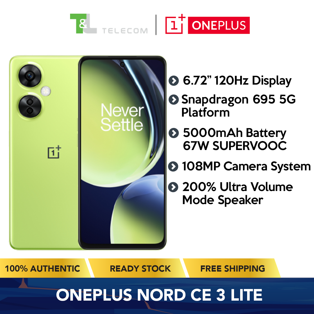 [GLOBAL VERSION] OnePlus Nord CE 3 Lite (CPH2465) 5G 8GB + 128GB/256GB ...
