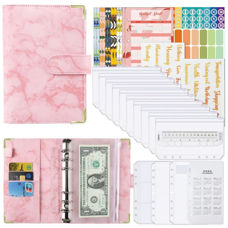 Money Budget Planner Binder with Zipper Envelopes, Cash Envelopes for ...