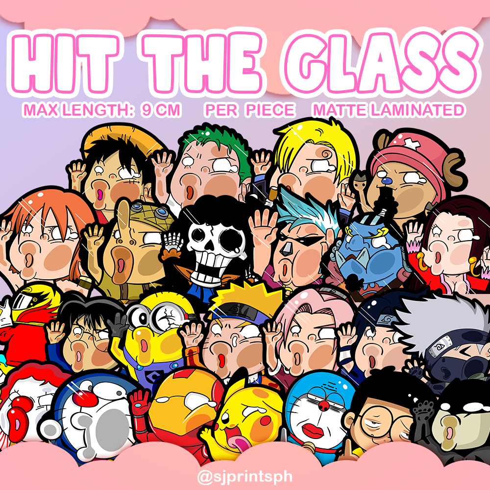 HIT THE GLASS/FUNNY STICKERS | MATTE LAMINATED VINYL | CAR WINDOW GLASS ...