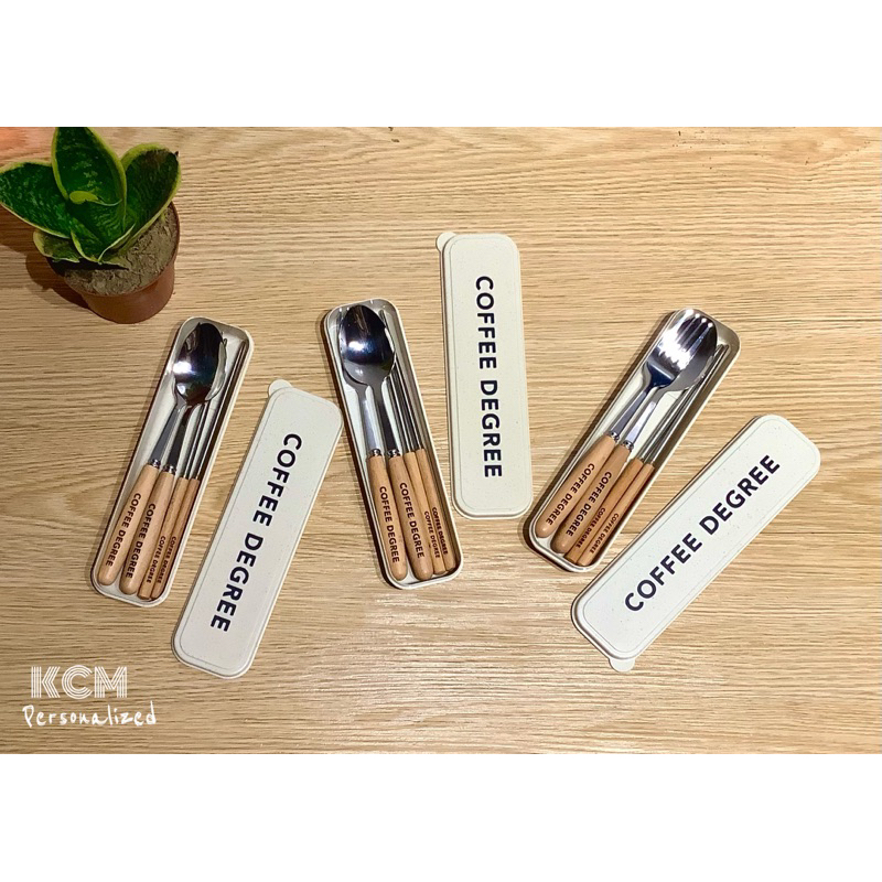 Personalized Laser Engraved Bamboo/Stainless Steel Utensils set with ...