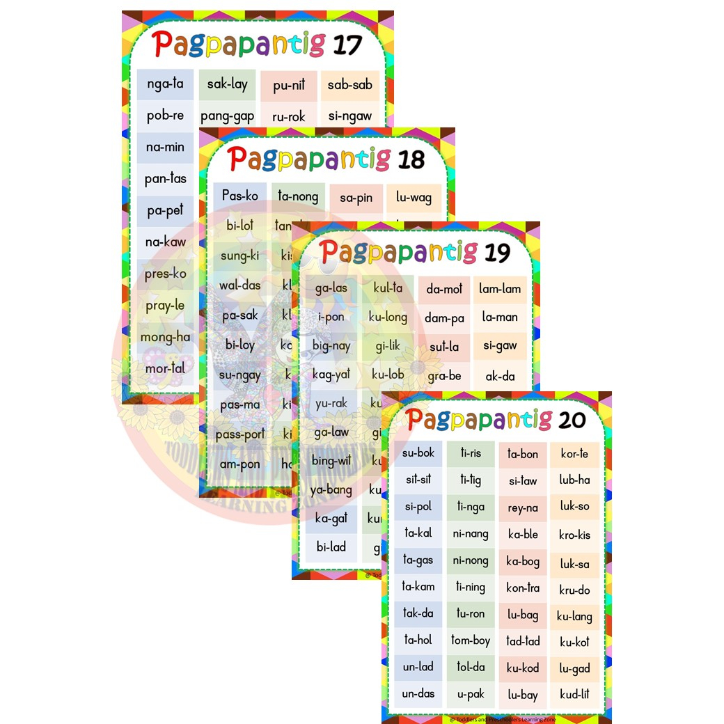 Pagpapantig ng mga salita | Pagsasanay sa pagbasa | ABAKADA | A4 | Laminated | Shopee Philippines