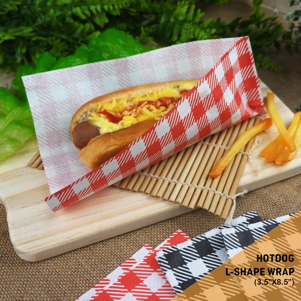 Greaseproof Paper Hotdog Sandwich Wrapper Checkered | Shopee Philippines