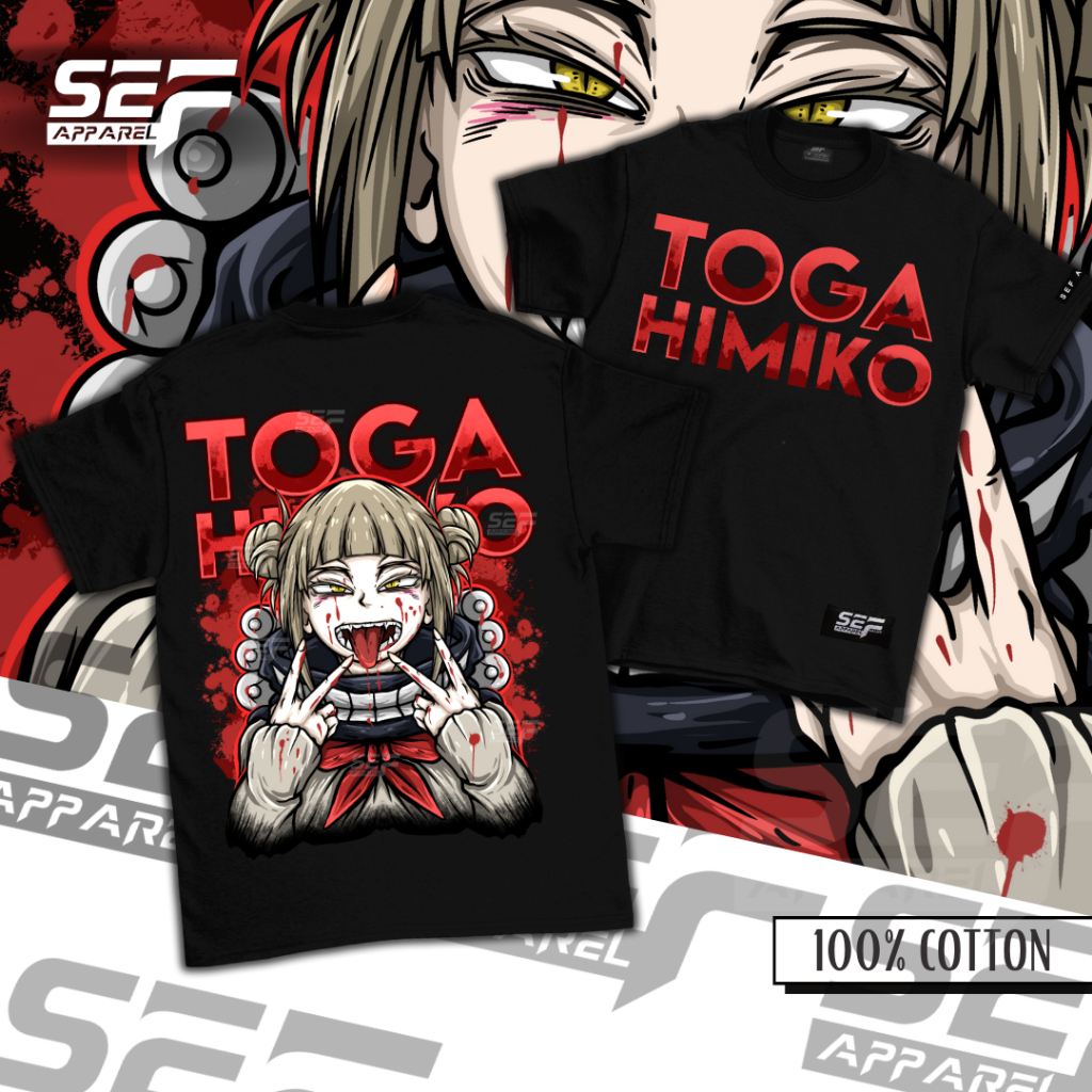 SEF Apparel My Hero Academia T-shirt Anime Toga Himiko | Shopee Philippines