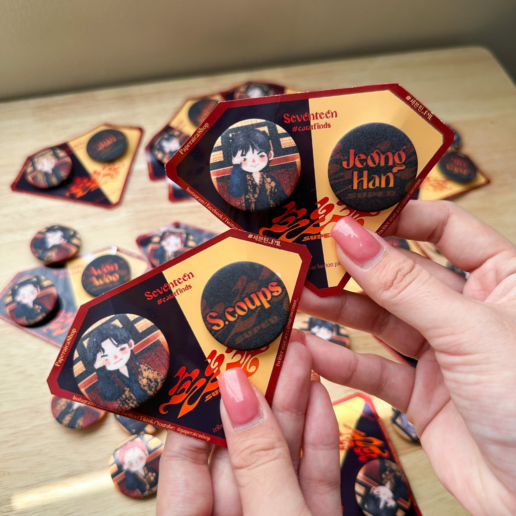 Super Button Pins, FML Button Pins, Hoshi Pins, Wonwoo Pins, 17 Pins ...
