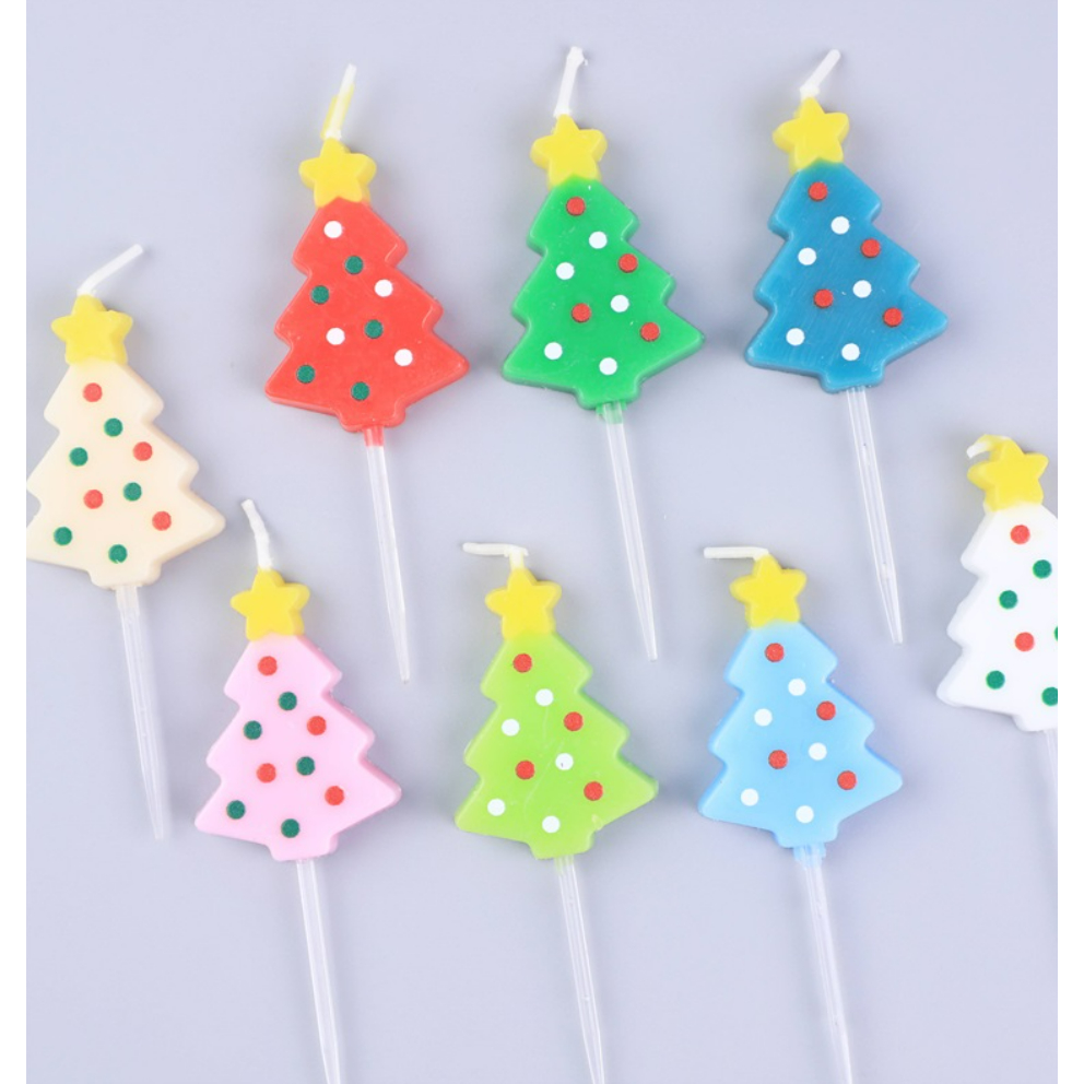 Christmas Tree Cake Decoration Candle 5s | Shopee Philippines