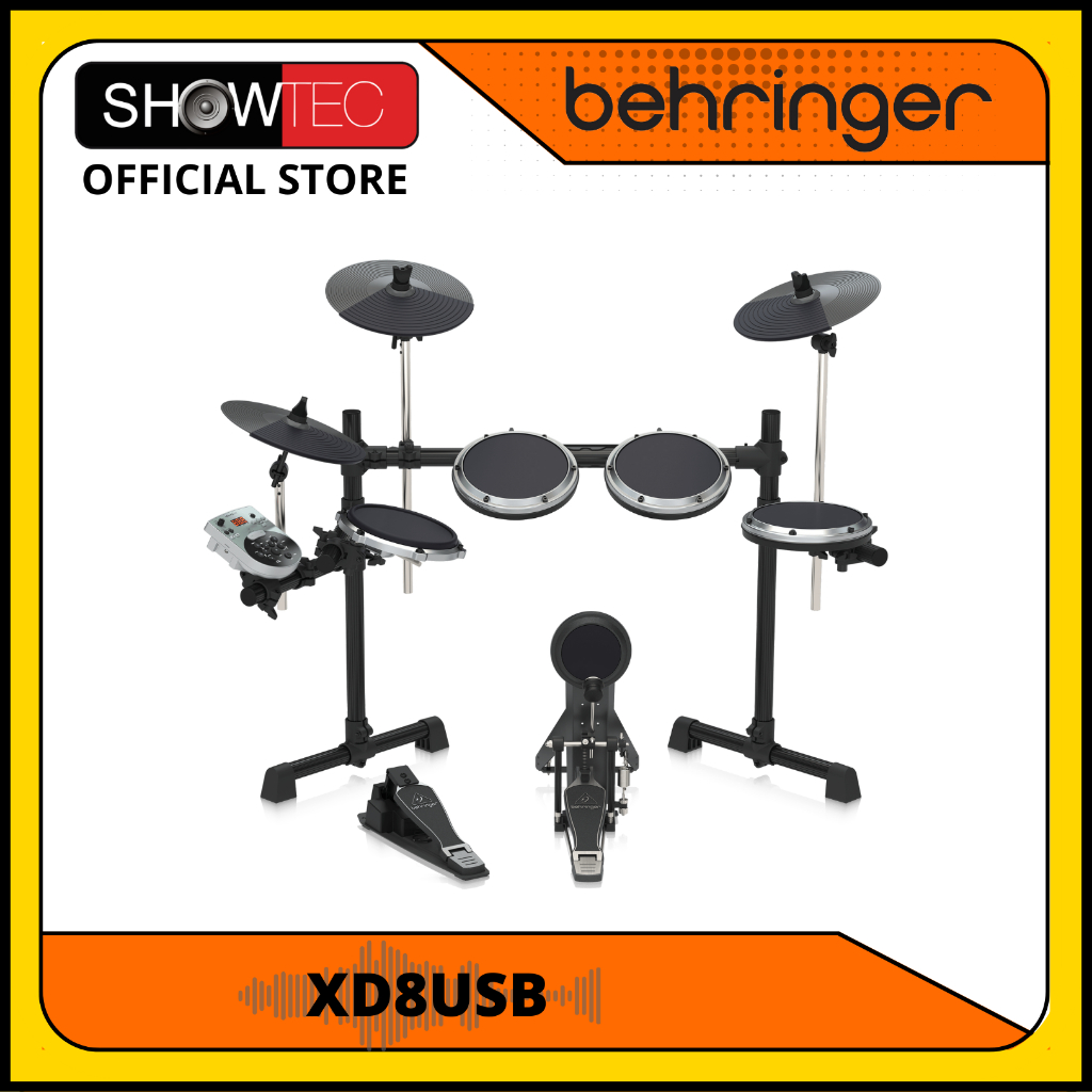 BEHRINGER XD8USB - 8-Piece Electronic Drum Set with 123 Sounds, 15 Drum ...
