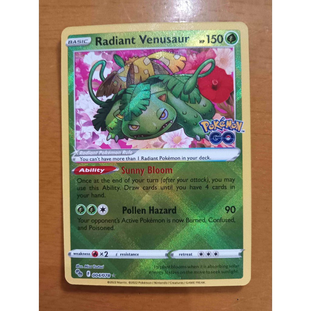 Radiant Venusaur Radiant Rare 004/078 Pokemon TCG Standard English ...