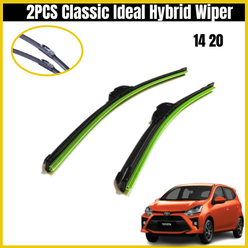 CLASSIC Car Wiper Soft Banana Type Flexible Size 14"/20"for Toyota Wigo 2012-2023 | Shopee ...