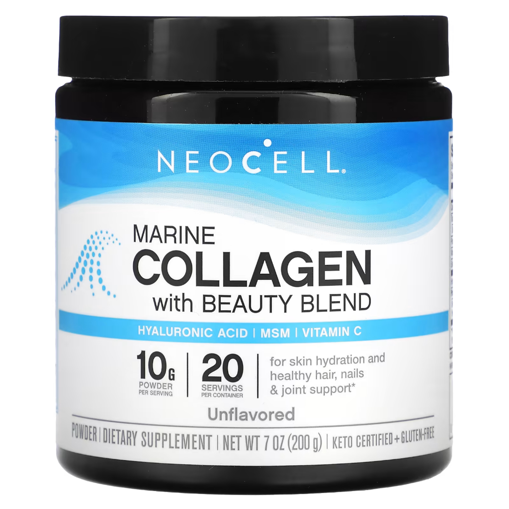 NeoCell, Marine Collagen With Beauty Blend Powder, Unflavored, 7 oz ...